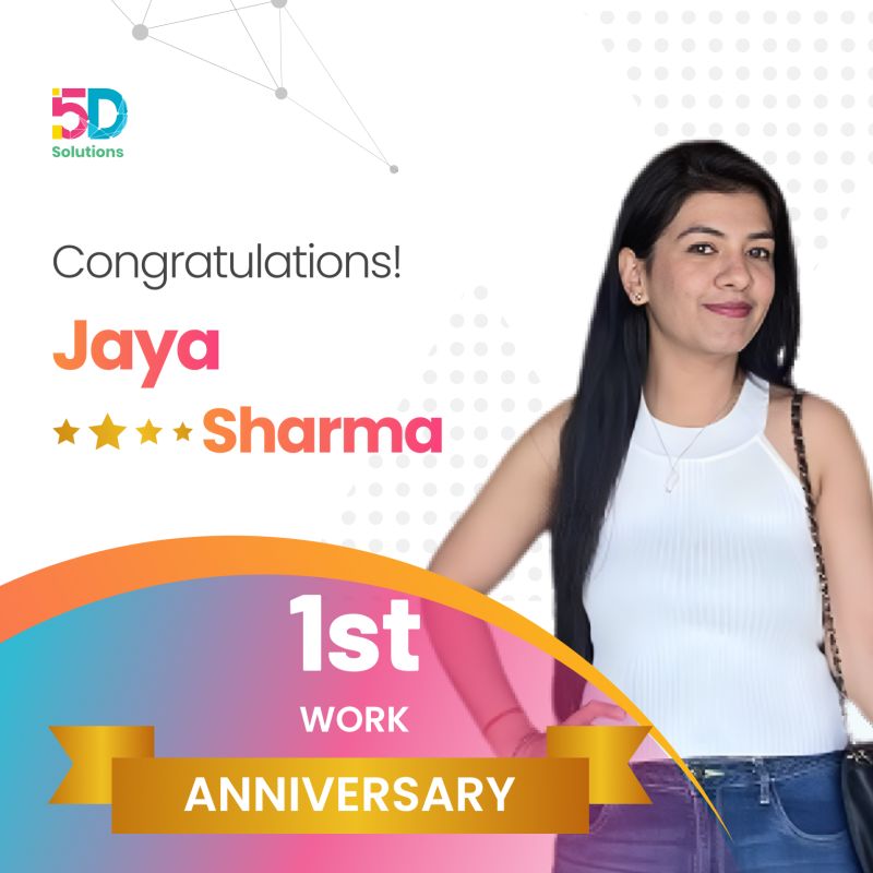 Jaya Sharma Awasthi celebrates 1st work anniversary | 5D Solutions ... Jaya Sharma Awasthi celebrates 1st work anniversary | 5D Solutions ...