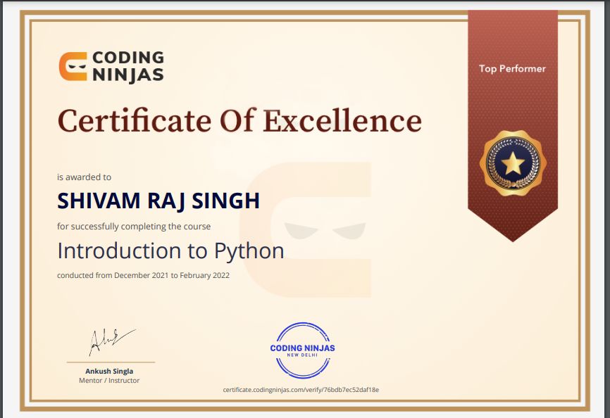 #python #programming #certificate #linkedin #codingskills #codingninjas ... #python #programming #certificate #linkedin #codingskills #codingninjas ...
