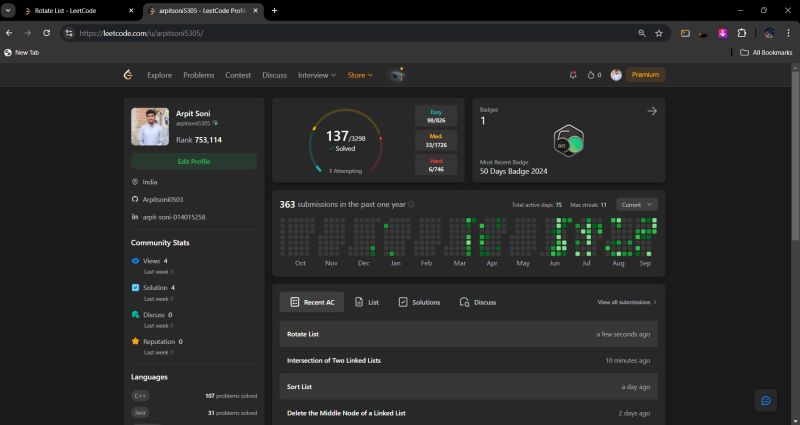 Arpit Soni on LinkedIn: #100daysofdsa #datastructures #algorithms # ... Arpit Soni on LinkedIn: #100daysofdsa #datastructures #algorithms # ...