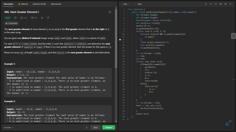 Kritan Jaiswal on LinkedIn: DAY-47/100 Problem-Next Greater Element ... Kritan Jaiswal on LinkedIn: DAY-47/100 Problem-Next Greater Element ...