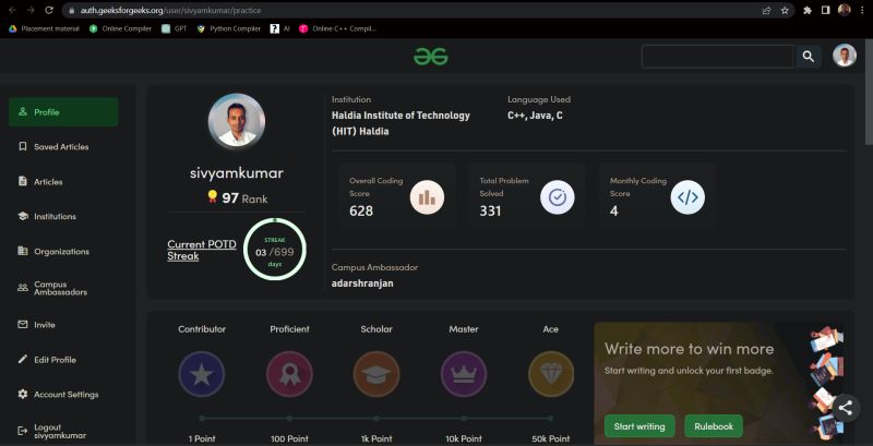 Sivyam Kumar on LinkedIn: #geeksforgeeks #codingjourney #problemsolving ... Sivyam Kumar on LinkedIn: #geeksforgeeks #codingjourney #problemsolving ...