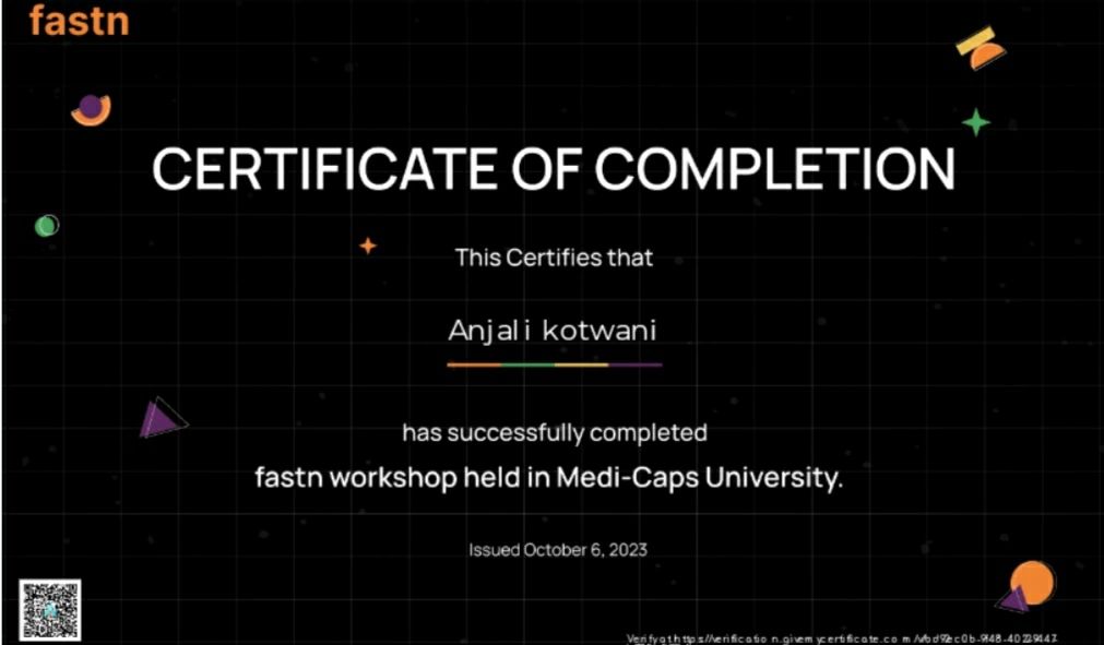Anjali Kotwani on LinkedIn: Hello everyone, I have attended fastn ... Anjali Kotwani on LinkedIn: Hello everyone, I have attended fastn ...
