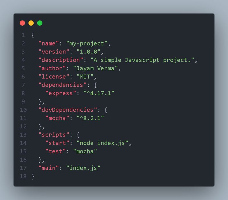 Jayam Verma on LinkedIn: What is the use of package.json file in our ... Jayam Verma on LinkedIn: What is the use of package.json file in our ...