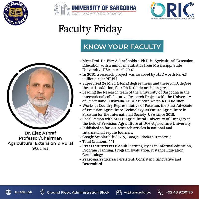 ORIC University of Sargodha posted on LinkedIn ORIC University of Sargodha posted on LinkedIn