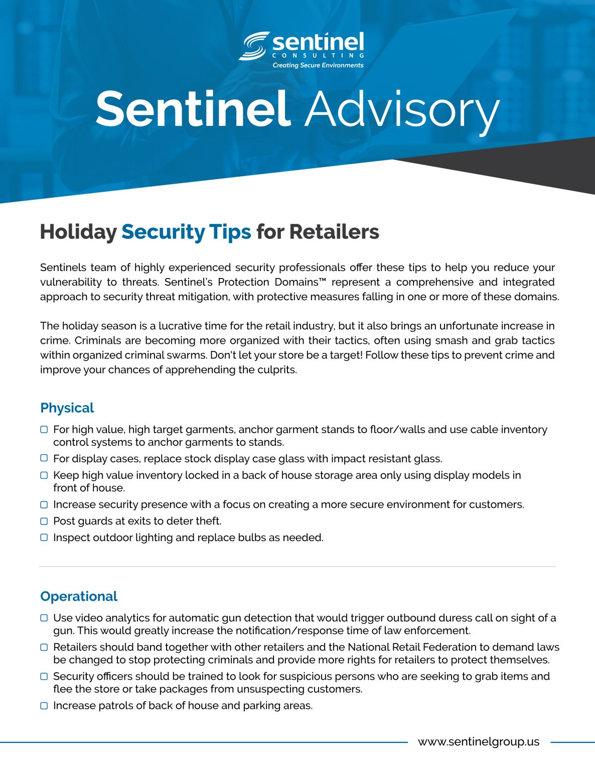 #retail #security | Sentinel Consulting, LLC #retail #security | Sentinel Consulting, LLC