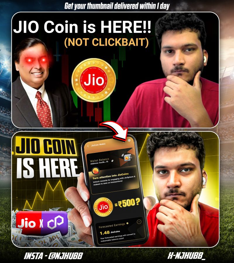 #thumbnaildesign #graphicdesign #graphicdesigner #crypto #jiocoin ... #thumbnaildesign #graphicdesign #graphicdesigner #crypto #jiocoin ...