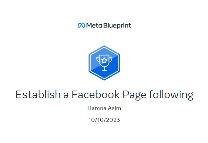 Hamna Asim on LinkedIn: #meta #certification #facebook #following Hamna Asim on LinkedIn: #meta #certification #facebook #following