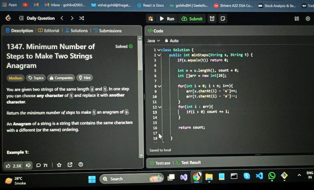 Vishal Gohil on LinkedIn: #leetcode #problemsolving Vishal Gohil on LinkedIn: #leetcode #problemsolving
