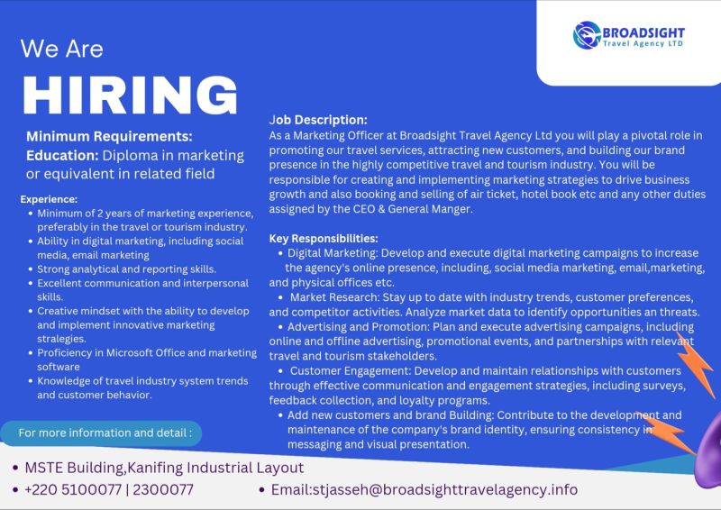 Sheikh Tijan Jasseh on LinkedIn: We are hiring!! Sheikh Tijan Jasseh on LinkedIn: We are hiring!!