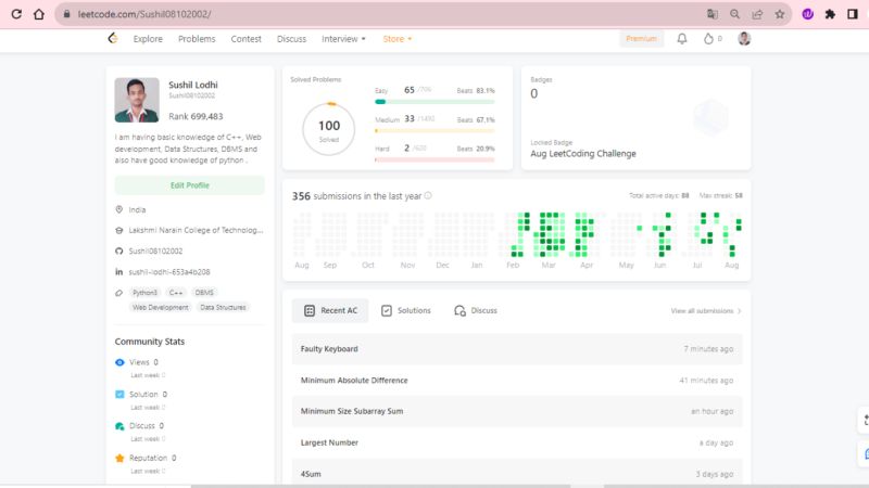 Sushil Lodhi on LinkedIn: #leetcode #codingjourney #problemsolving # ... Sushil Lodhi on LinkedIn: #leetcode #codingjourney #problemsolving # ...