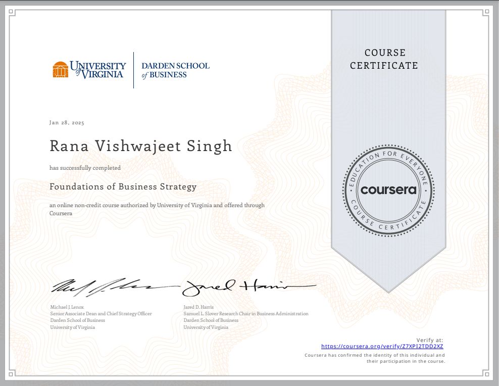 Rana Vishwajeet Singh on LinkedIn: #businessstrategy #business #analysis Rana Vishwajeet Singh on LinkedIn: #businessstrategy #business #analysis
