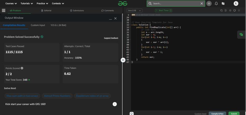#100daysofcodingchallenge #coding #java #problemsolving #geeksforgeeks ... #100daysofcodingchallenge #coding #java #problemsolving #geeksforgeeks ...