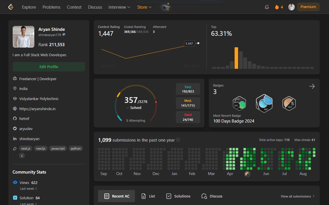 Aryan Shinde on LinkedIn: #leetcode #dsa #codingchallenge # ... Aryan Shinde on LinkedIn: #leetcode #dsa #codingchallenge # ...
