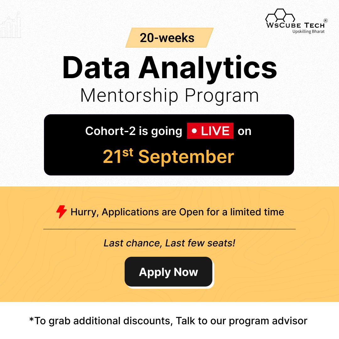 WsCube Tech on LinkedIn: #wscubetech #wscube #dataanalysts # ... WsCube Tech on LinkedIn: #wscubetech #wscube #dataanalysts # ...