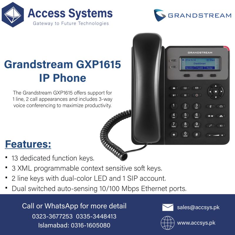 Zohaib Bilgrami on LinkedIn: Grandstream Networks IP Phone GXP1615 ... Zohaib Bilgrami on LinkedIn: Grandstream Networks IP Phone GXP1615 ...