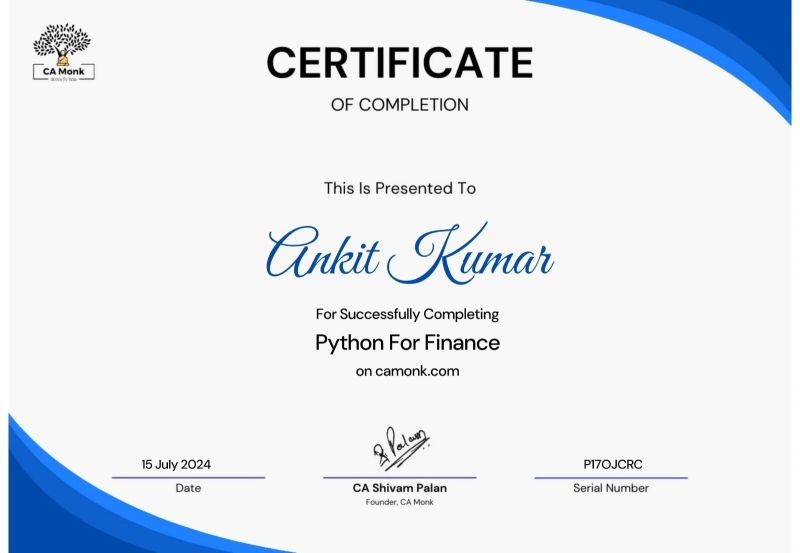 Ankit Ray on LinkedIn: #pythonforfinance #continuouslearning #dataanalysis Ankit Ray on LinkedIn: #pythonforfinance #continuouslearning #dataanalysis