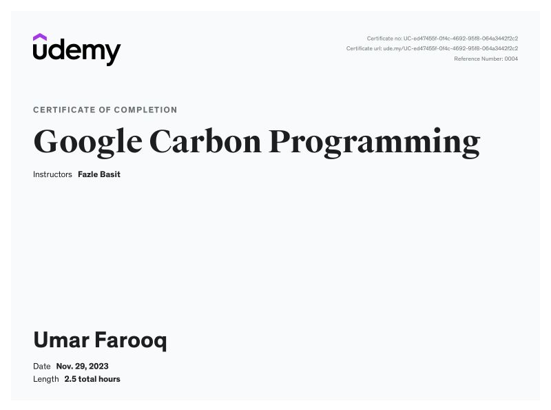 Umar Farooq on LinkedIn: #google #carbon #programming Umar Farooq on LinkedIn: #google #carbon #programming
