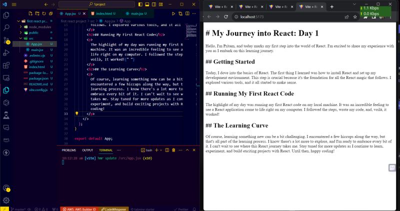 Pritam Kumar on LinkedIn: #day1 #react #reactday1 Pritam Kumar on LinkedIn: #day1 #react #reactday1