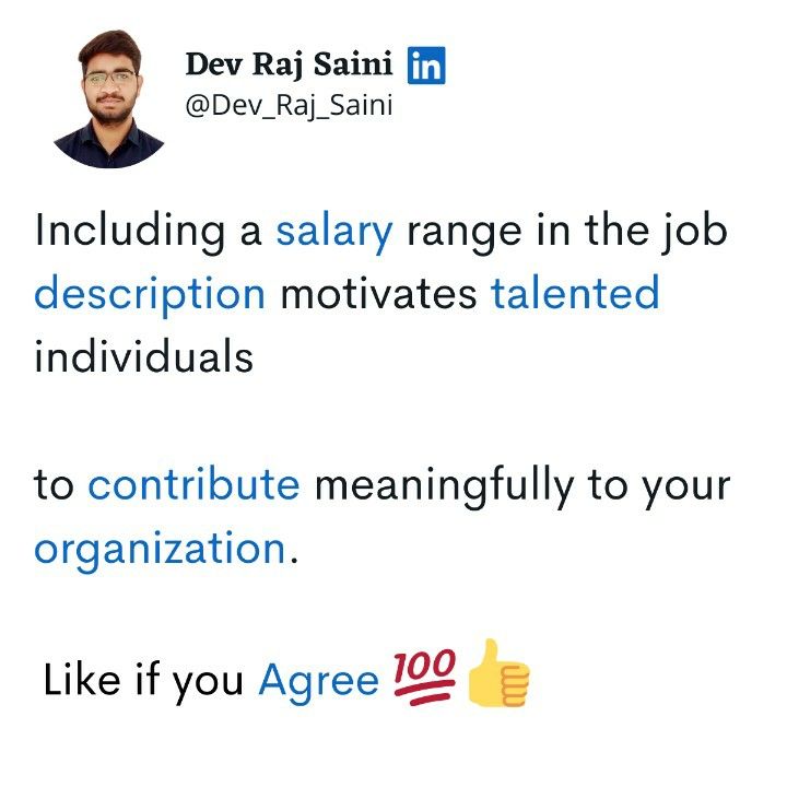 Dev Raj Saini on LinkedIn: #salary #description #transparency #clarity ... Dev Raj Saini on LinkedIn: #salary #description #transparency #clarity ...