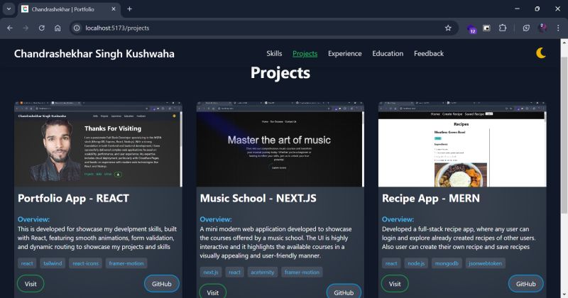 Chandrashekhar Singh Kushwaha on LinkedIn: #portfolio #javascript #vercel Chandrashekhar Singh Kushwaha on LinkedIn: #portfolio #javascript #vercel