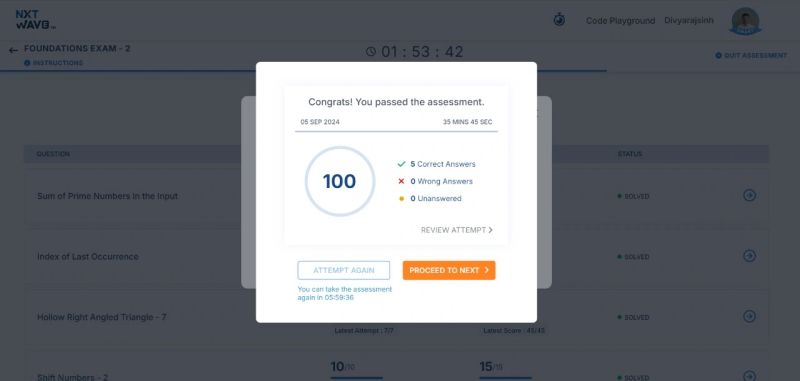 DIVYARAJSINH VALA on LinkedIn: #ccbp #nxtwave #python #exam DIVYARAJSINH VALA on LinkedIn: #ccbp #nxtwave #python #exam