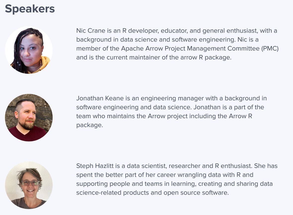 Yanina Bellini Saibene on LinkedIn: #rstats #arrow #ropensci #community ... Yanina Bellini Saibene on LinkedIn: #rstats #arrow #ropensci #community ...