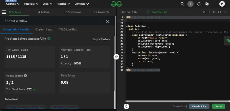 #codingchallenge #160daysofcode #binarytree #inordertraversal #c ... #codingchallenge #160daysofcode #binarytree #inordertraversal #c ...