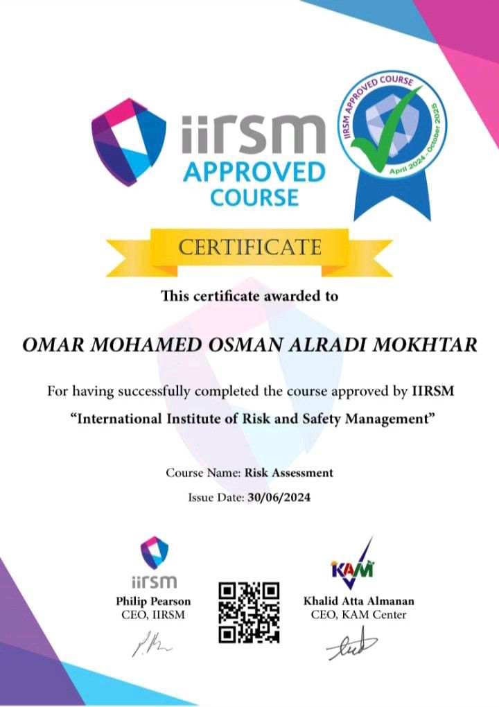 الحمدلله تحصلت علي شهاده تقييم مخاطر من International Institute of ... الحمدلله تحصلت علي شهاده تقييم مخاطر من International Institute of ...