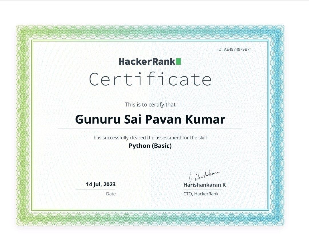 Sai Pavan kumar Gunuru on LinkedIn: #pythonprogramming # ... Sai Pavan kumar Gunuru on LinkedIn: #pythonprogramming # ...