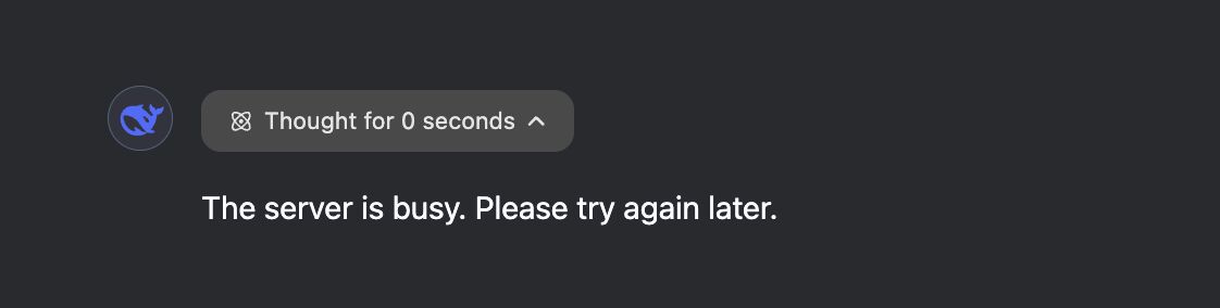 Hey deepseek, please fix your servers, I don't wanna go back to chatgpt ... Hey deepseek, please fix your servers, I don't wanna go back to chatgpt ...