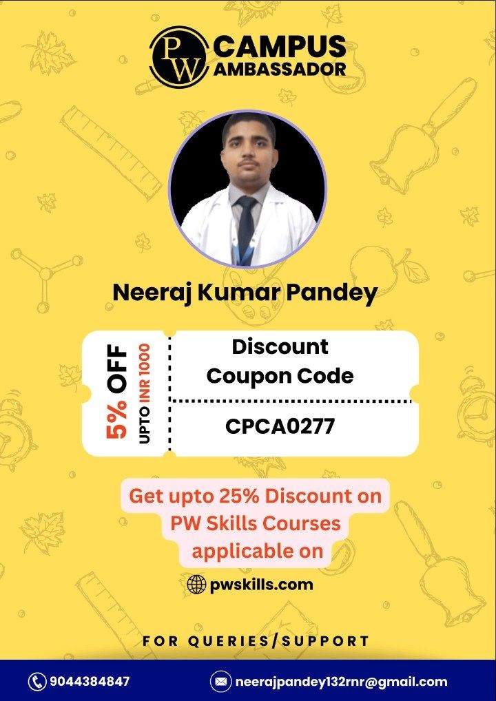 Neeraj Kumar Pandey on LinkedIn: PW (PhysicsWallah) Campus Ambassador ... Neeraj Kumar Pandey on LinkedIn: PW (PhysicsWallah) Campus Ambassador ...