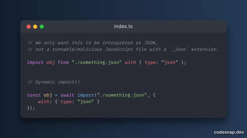 Rukewe Joseph on LinkedIn: #typescript #importattributes Rukewe Joseph on LinkedIn: #typescript #importattributes