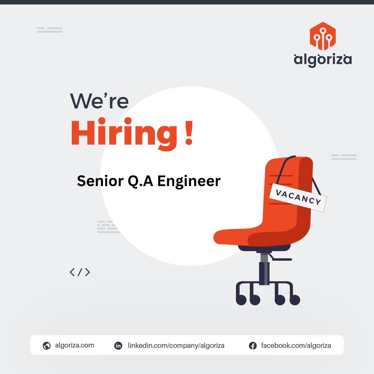 Algoriza on LinkedIn: Available Vacancy: Senior Quality Assurance ... Algoriza on LinkedIn: Available Vacancy: Senior Quality Assurance ...