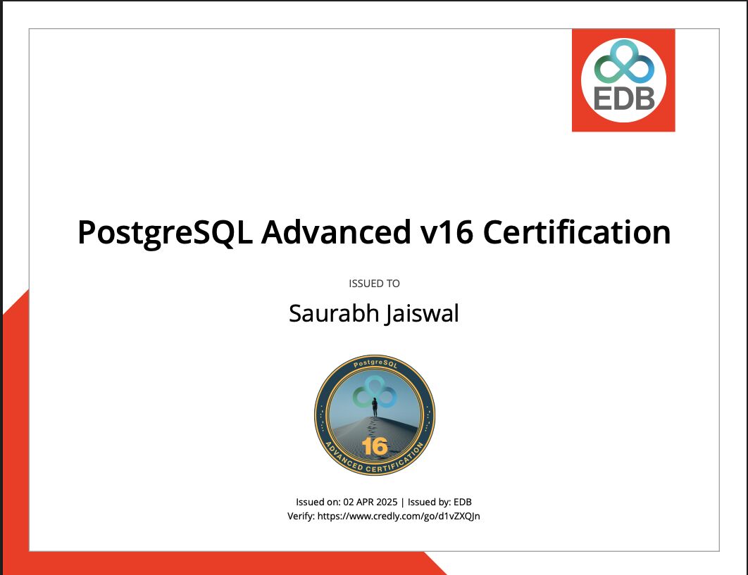 #edbpostgresai #postgresql #dba | Saurabh Jaiswal | 10 comments #edbpostgresai #postgresql #dba | Saurabh Jaiswal | 10 comments