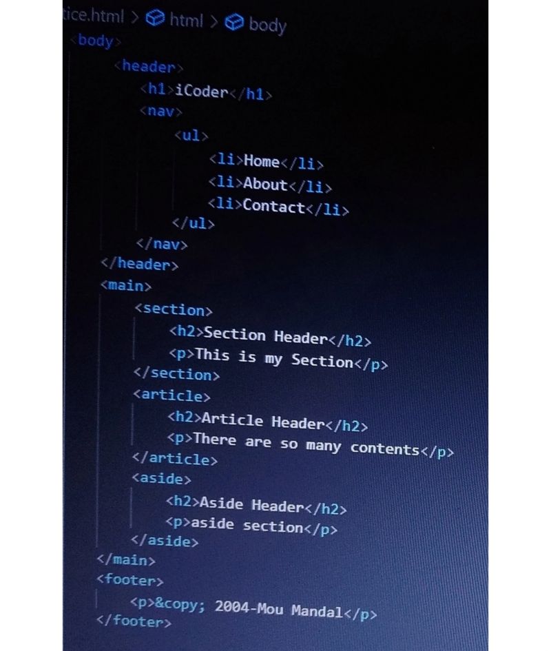 Mou Mandal on LinkedIn: hello #connections I know html structure is ... Mou Mandal on LinkedIn: hello #connections I know html structure is ...