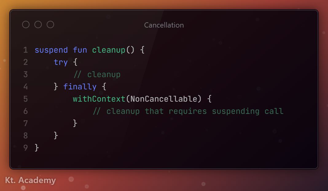 Kt. Academy on LinkedIn: Cancellation in Kotlin Coroutines Kt. Academy on LinkedIn: Cancellation in Kotlin Coroutines