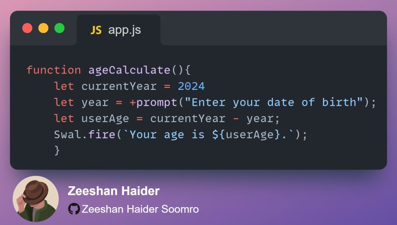 Zeeshan Haider on LinkedIn: #javascript #agecalculator #webdevelopment ... Zeeshan Haider on LinkedIn: #javascript #agecalculator #webdevelopment ...