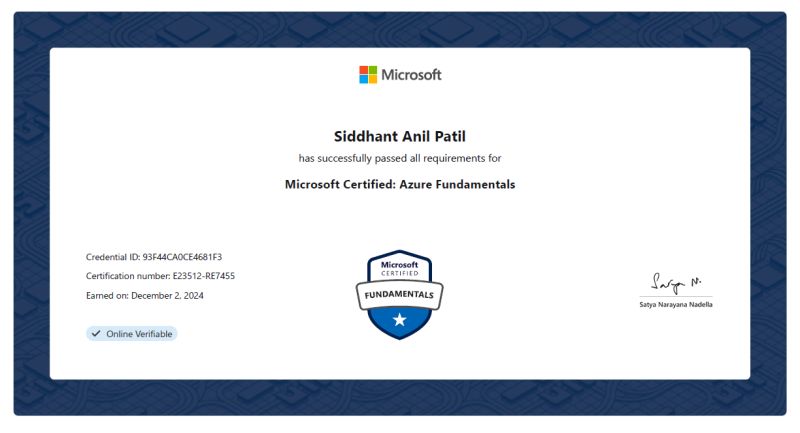 Siddhant Patil on LinkedIn: #az900 #microsoftazure #cloudcomputing # ... Siddhant Patil on LinkedIn: #az900 #microsoftazure #cloudcomputing # ...