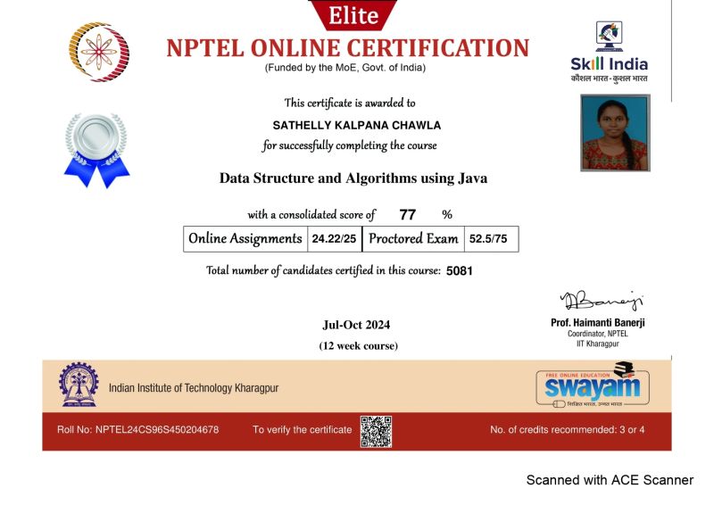 KALPANA CHAWLA SATHELLY on LinkedIn: #java #programming #nptel # ... KALPANA CHAWLA SATHELLY on LinkedIn: #java #programming #nptel # ...