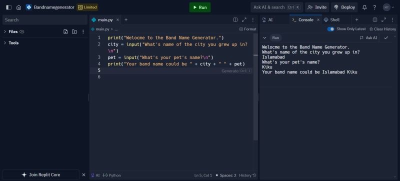 MUHAMMAD TALHA MUNIR on LinkedIn: #100daysofcode #day1 #pythonlearning ... MUHAMMAD TALHA MUNIR on LinkedIn: #100daysofcode #day1 #pythonlearning ...