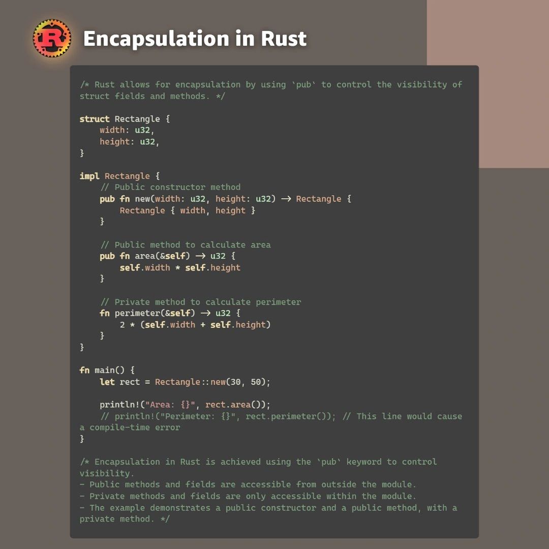 Francesco Ciulla on LinkedIn: Encapsulation in Rust Francesco Ciulla on LinkedIn: Encapsulation in Rust