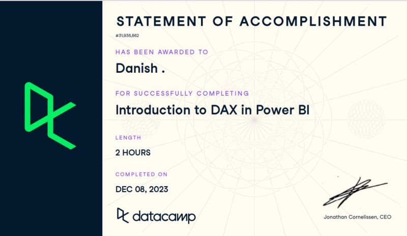 #dataanalytics #powerbi #datacamp | Danish Kumar #dataanalytics #powerbi #datacamp | Danish Kumar