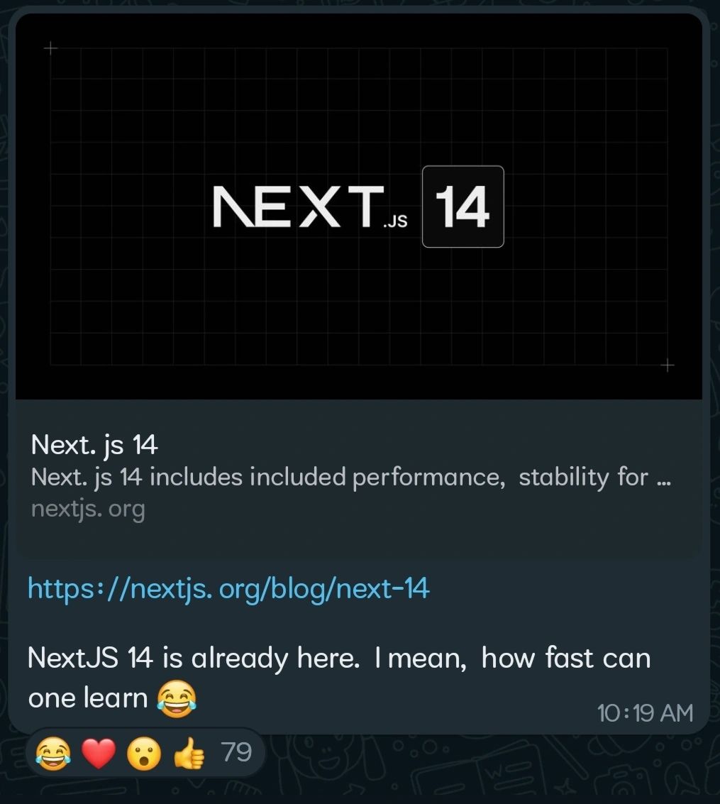 Rohit Gupta on LinkedIn: #verceldevelopers #next14 #nextjs #nextjsconf Rohit Gupta on LinkedIn: #verceldevelopers #next14 #nextjs #nextjsconf