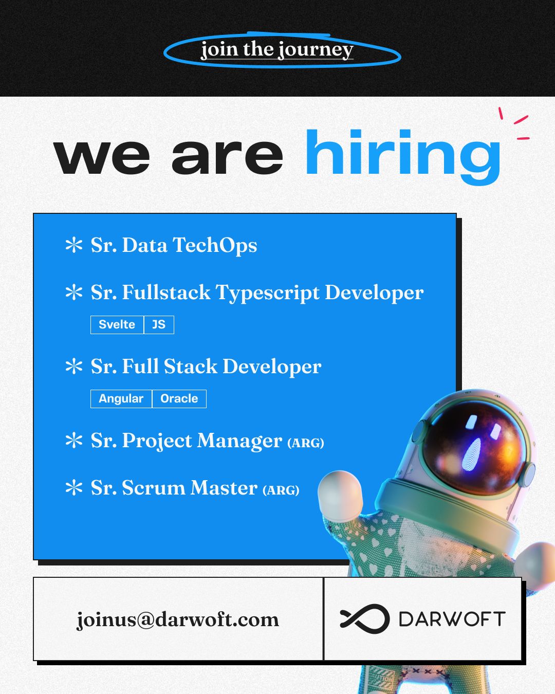 Darwoft on LinkedIn: #darwoft #hiring #wearehiring Darwoft on LinkedIn: #darwoft #hiring #wearehiring