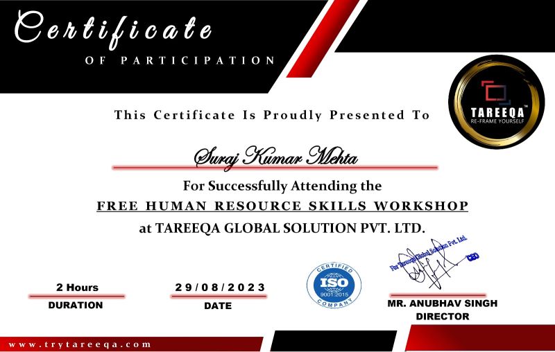 Suraj Kumar Mehta on LinkedIn: I'm happy to share that I have obtained ... Suraj Kumar Mehta on LinkedIn: I'm happy to share that I have obtained ...