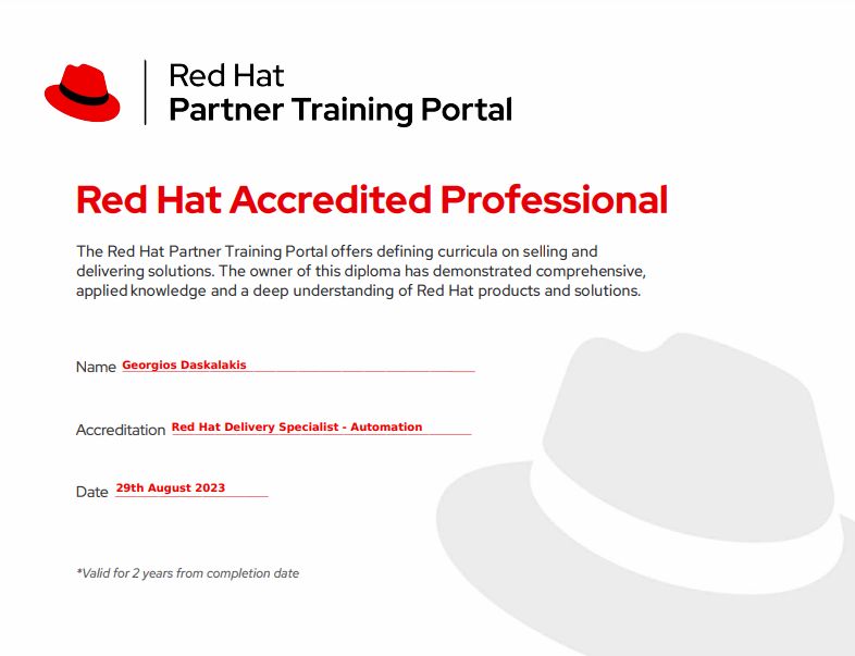 Georgios Daskalakis MSc, MBIT, ITIL on LinkedIn: #redhat #ansible # ... Georgios Daskalakis MSc, MBIT, ITIL on LinkedIn: #redhat #ansible # ...