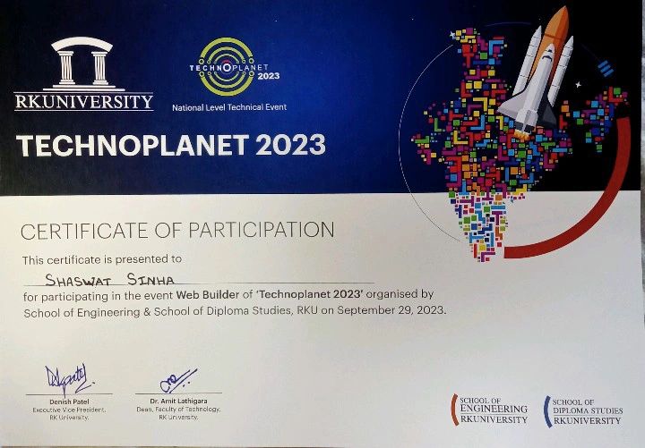 Shaswat Sinha on LinkedIn: #technoplanet #webdev #chandrayaan3 # ... Shaswat Sinha on LinkedIn: #technoplanet #webdev #chandrayaan3 # ...