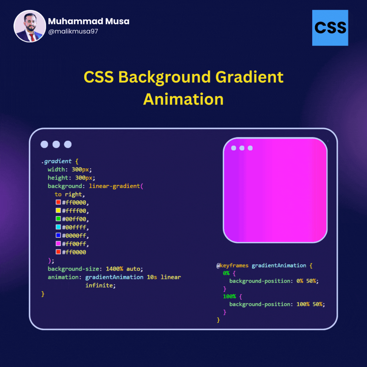 Muhammad Musa Khan on LinkedIn: #css3 #csstricks #cssanimation # ... Muhammad Musa Khan on LinkedIn: #css3 #csstricks #cssanimation # ...
