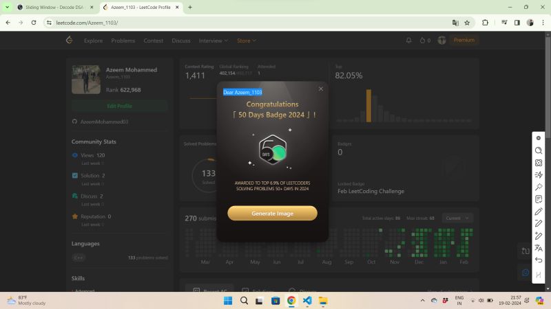 Azeem Mohammed on LinkedIn: #leetcode #codingjourney #algorithm Azeem Mohammed on LinkedIn: #leetcode #codingjourney #algorithm