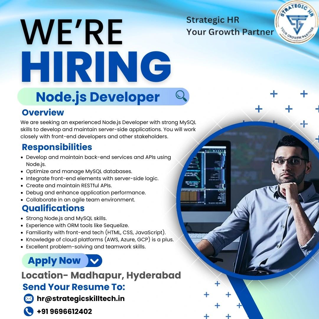 Strategic HR - Your Growth Partner on LinkedIn: #nodejsdeveloper #mysql ... Strategic HR - Your Growth Partner on LinkedIn: #nodejsdeveloper #mysql ...